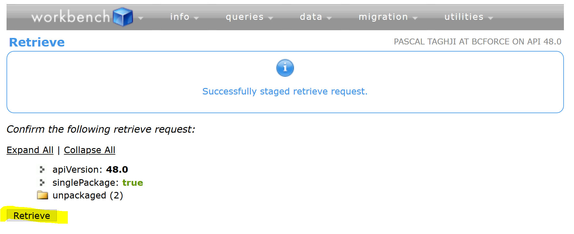 Metadata API Workbench