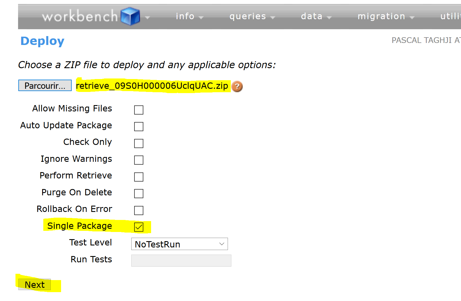 Metadata API Workbench